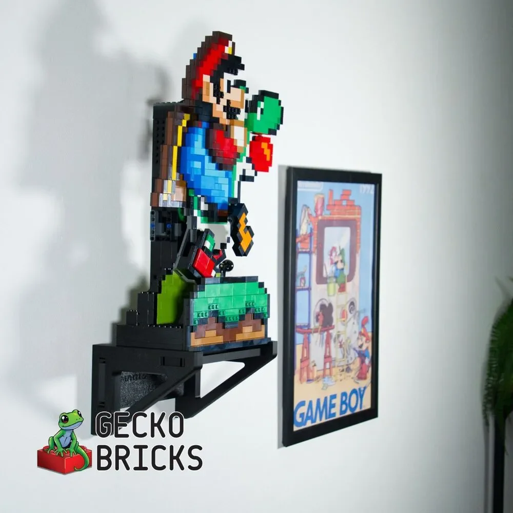 Toys | Wall Mount Display For Lego Super Mario World Mario Yoshi 71438 ...